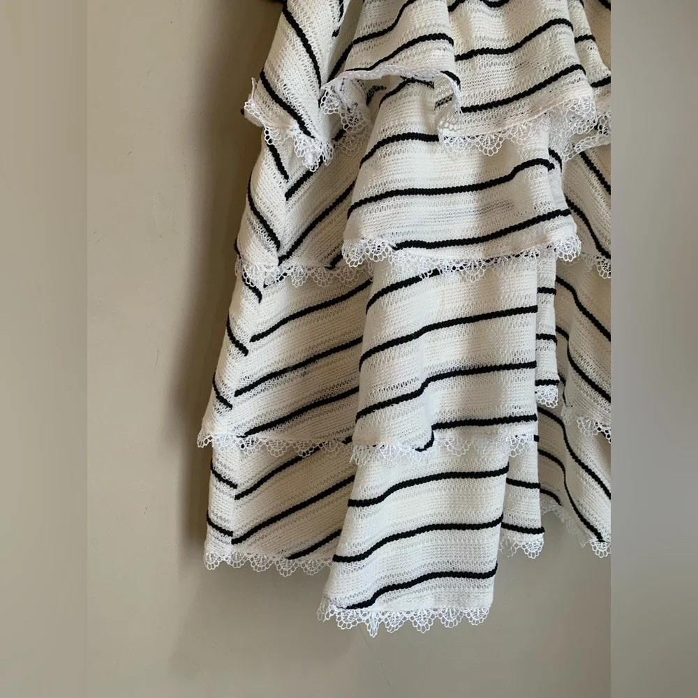 cosy | Dresses | Cosy Layered Black And White Dress Bows Coquette ...